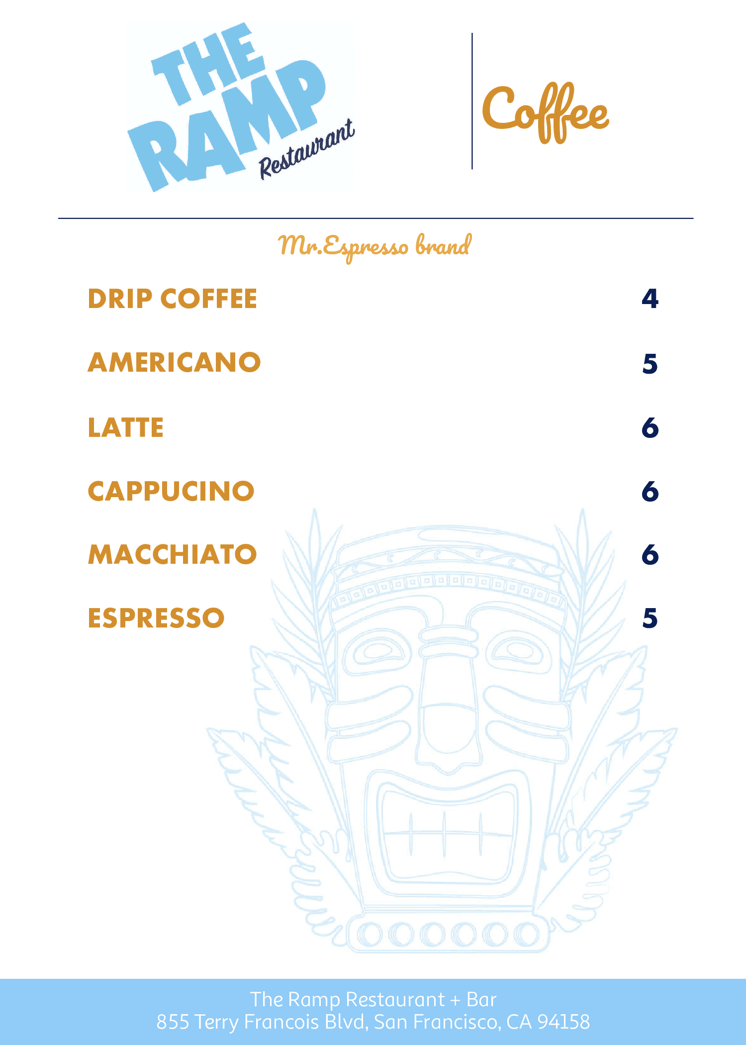 Menu - The Ramp Restaurant